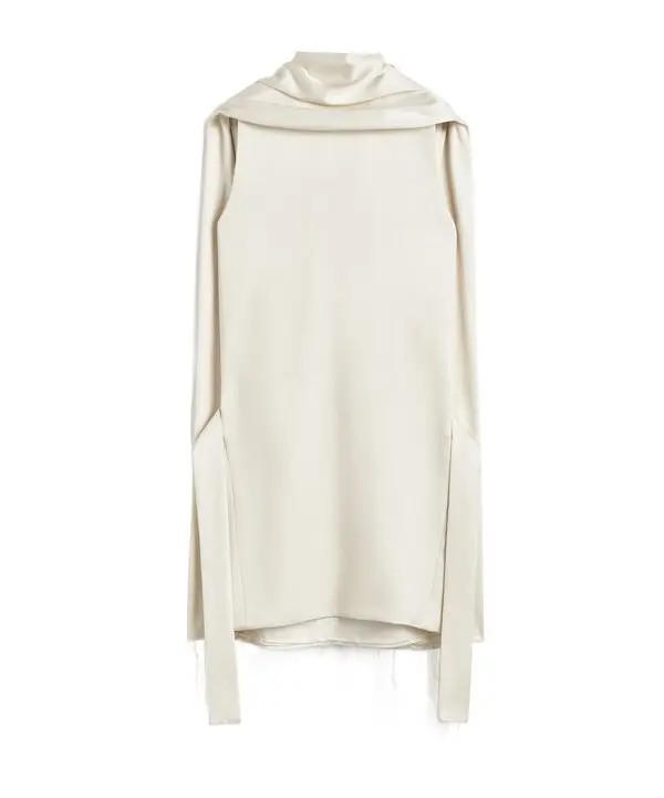 TOTEME Raw-edge Silk Dress - Beige