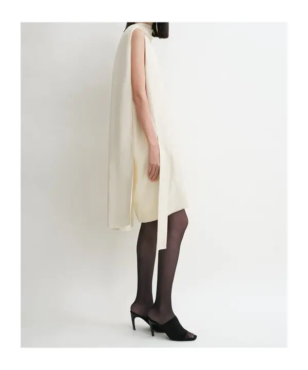 TOTEME Raw-edge Silk Cape Dress