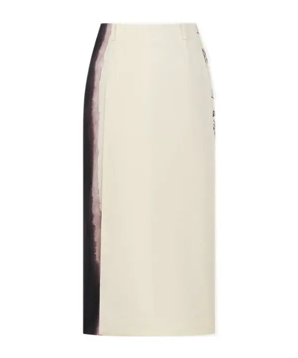 Dior Floral Print Midi Skirt
