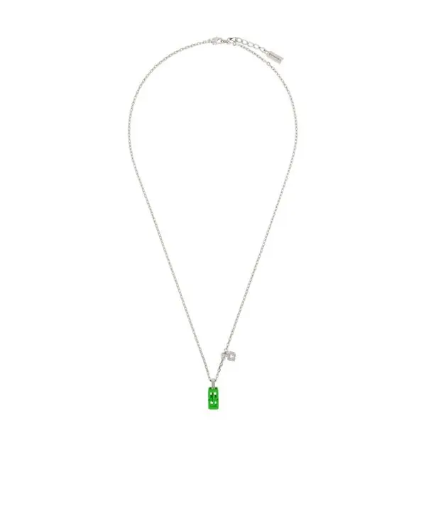 Givenchy Logo Pendant Necklace - White