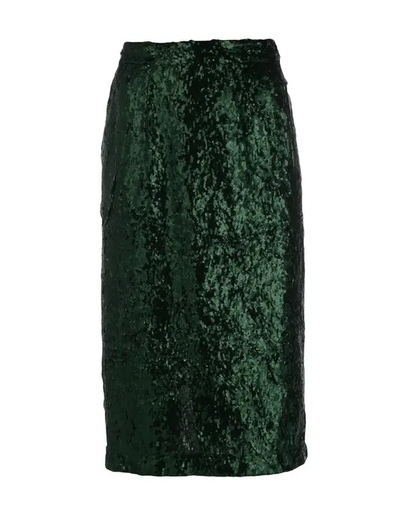 N.21 Sequined Pencil Skirt - Black