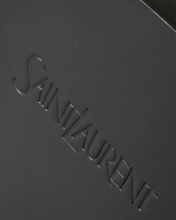 Saint Laurent Smooth Leather Slides With Adjustable Buckle