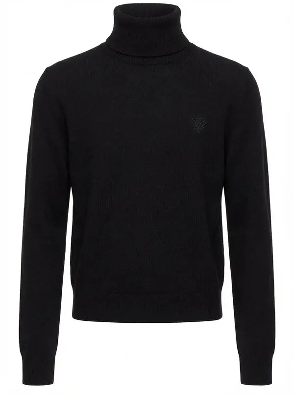 Gucci Long-sleeve Turtleneck Knitted Top - Black