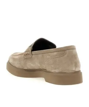 Brunello Cucinelli Embellished Almond Toe Loafers - Dark Brown