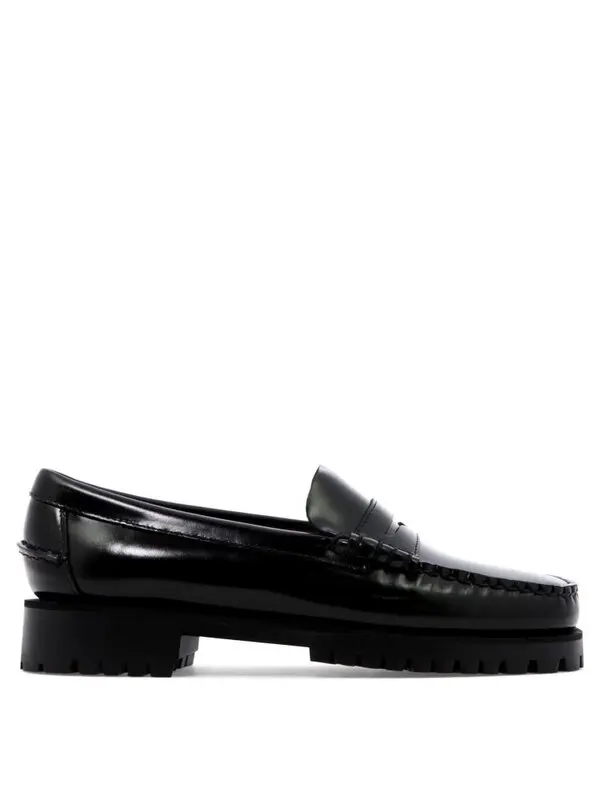 SEBAGO Round Toe Chunky Sole Flat - Black