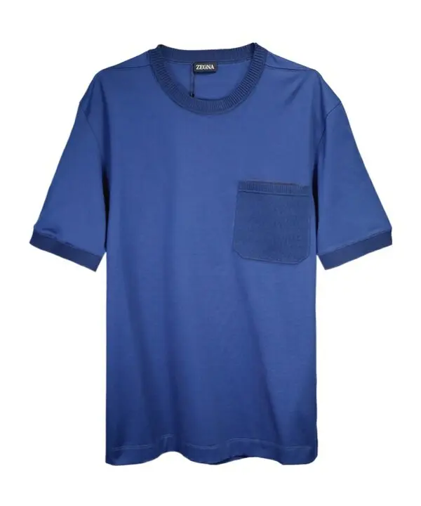 Zegna Ribbed-trim Cotton T-shirt