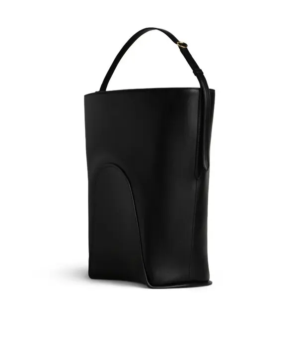 Alaïa Leather Bucket Bag With Metal Charms
