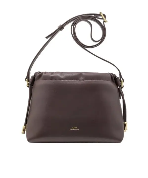 A.p.c. Ninon Logo Embossed Mini Shoulder Bag - Black