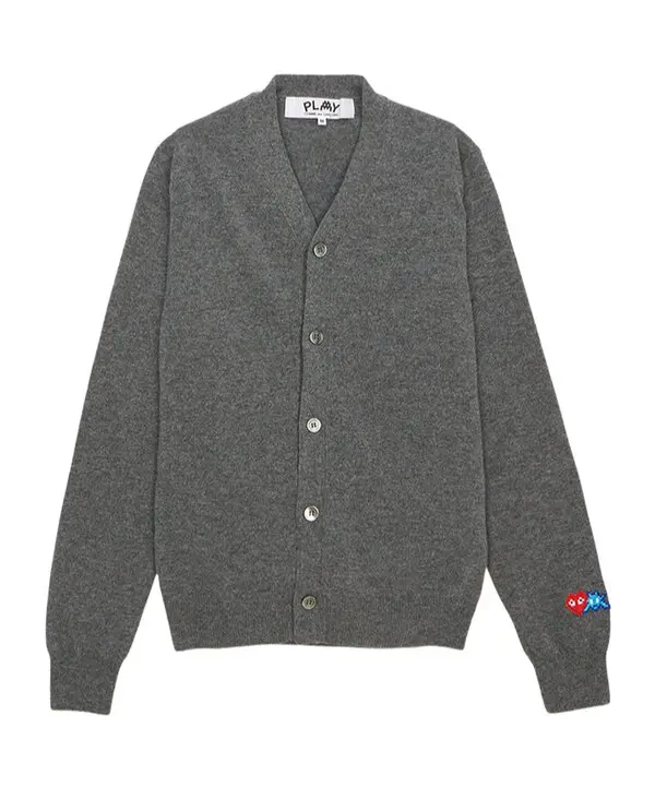 Play Comme Des Garcon X Invader Cardigan - Black