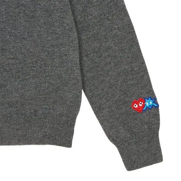 Play Comme Des Garcon X Invader Cardigan - Black