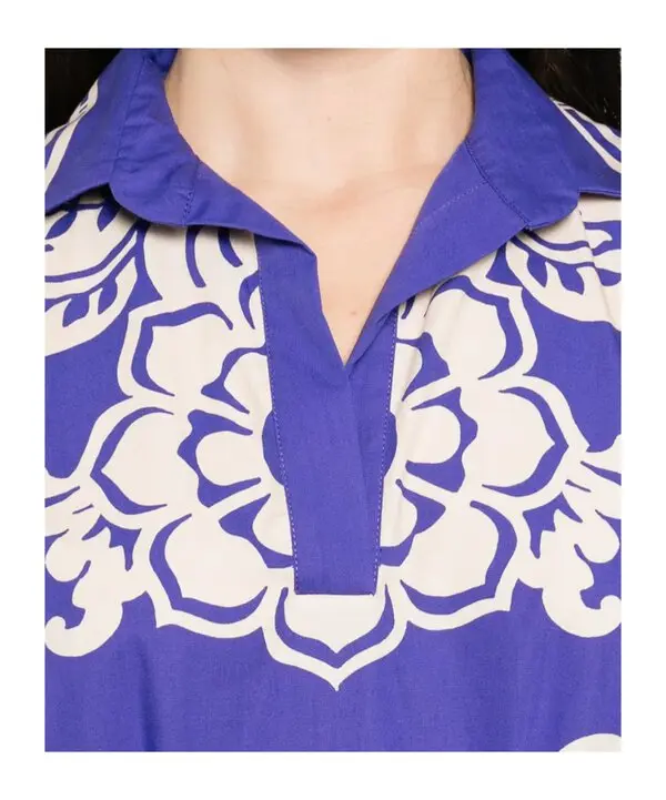 Etro Paisley Printed Midi Dress - Blue
