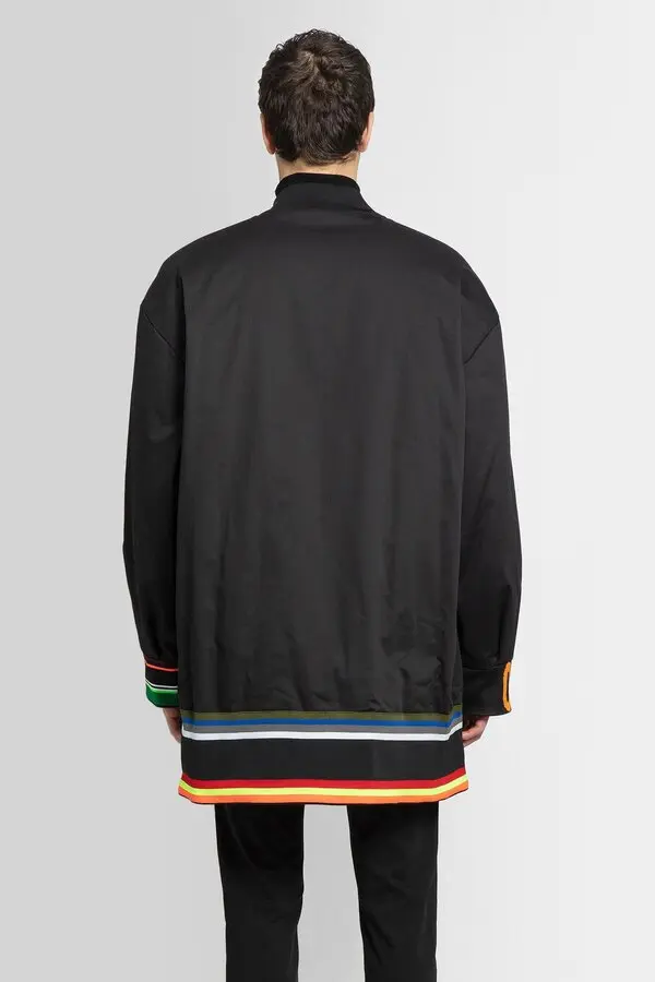 Raf Simons Stripe-detail Zip-fastening Coat