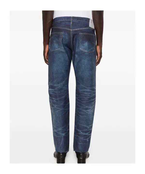 Junya Watanabe Distressed Straight Leg Jeans - Blue