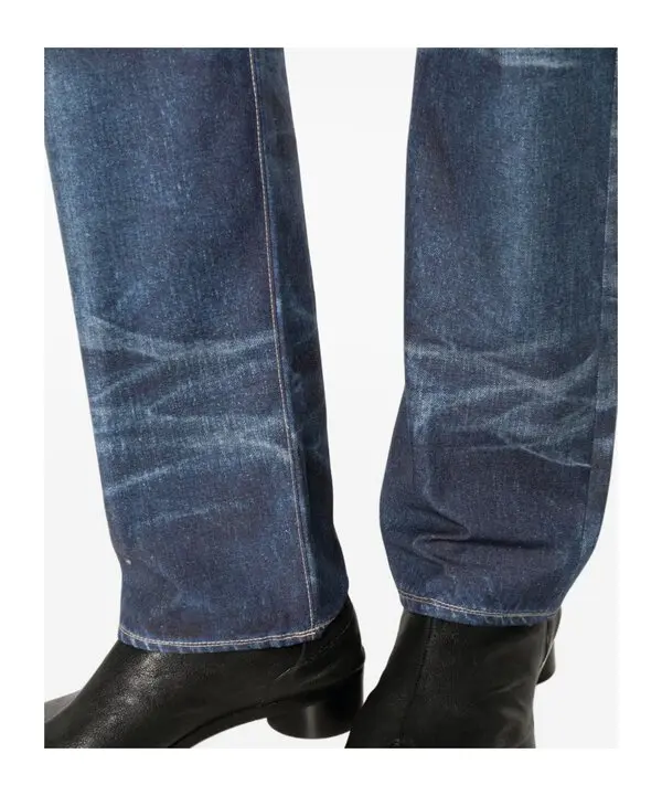 Junya Watanabe Distressed Straight Leg Jeans - Blue