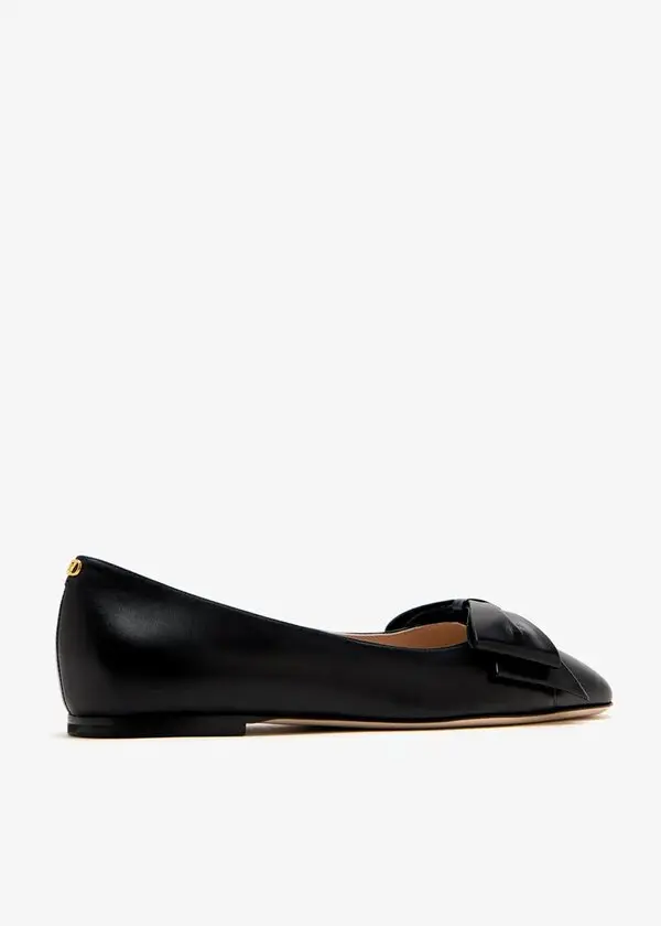 Valentino Garavani Bow Detail Ballet Flats - Black