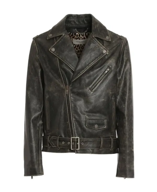 GOLDEN GOOSE Zipped Biker Jacket - Black