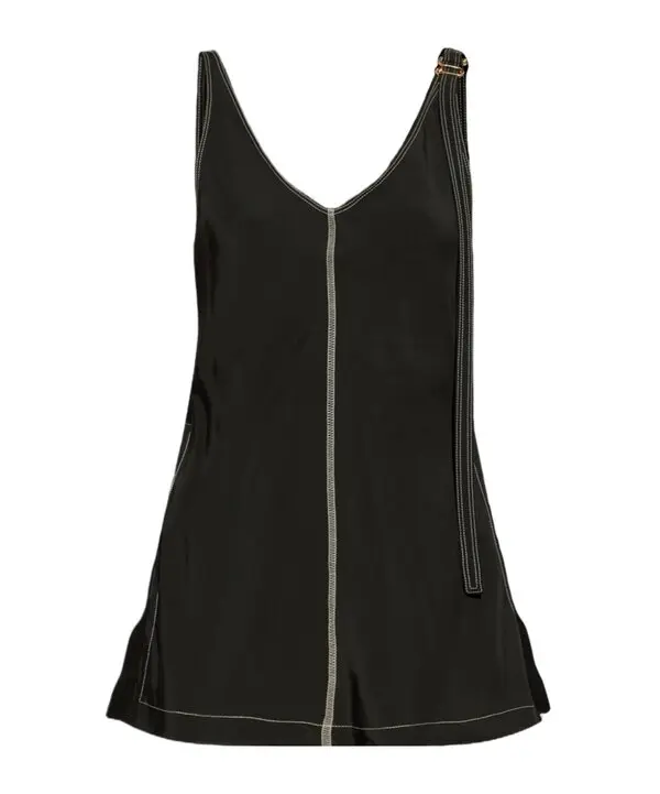 Sportmax Spaghetti Strap Plunge Neck Top