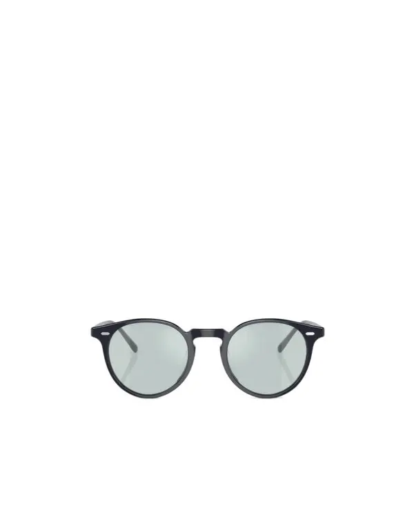 Oliver Spencer Geometric Frame Round Sunglasses - Green