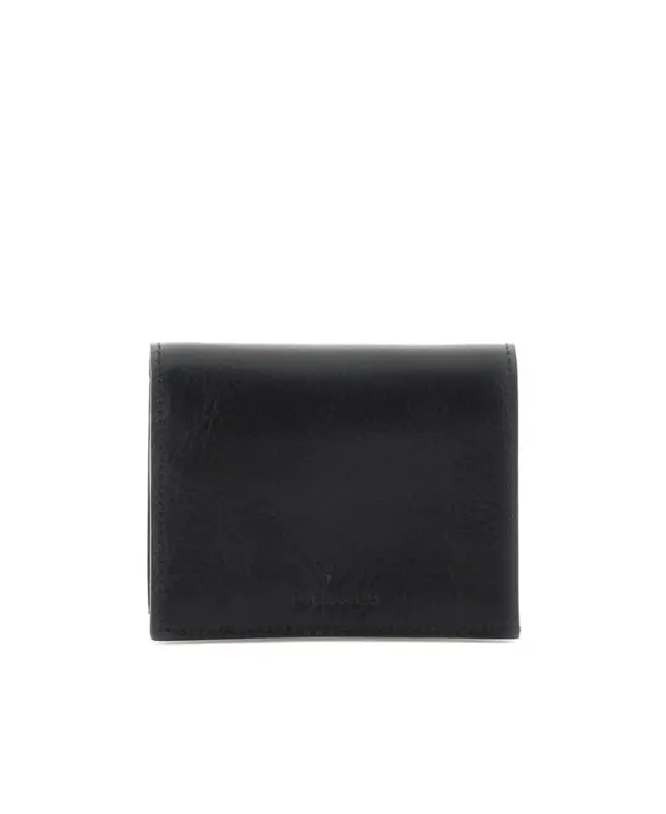 Il Bisonte Compact Designer Wallet - Black
