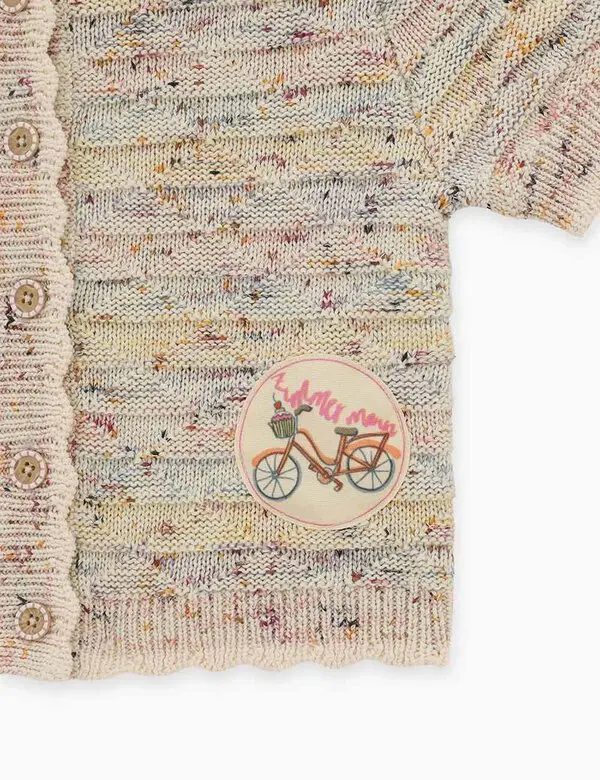 Zimmermann Speckle-knit Short-sleeve Cardigan