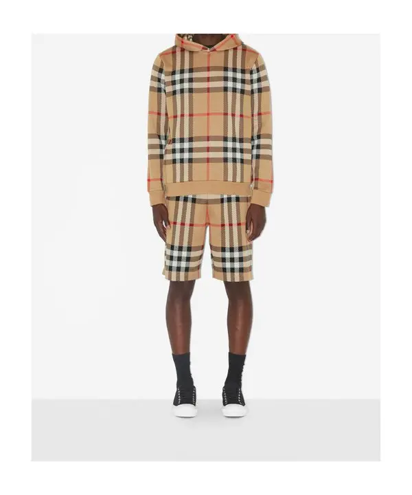 Burberry Checked Long Sleeve Hoodie