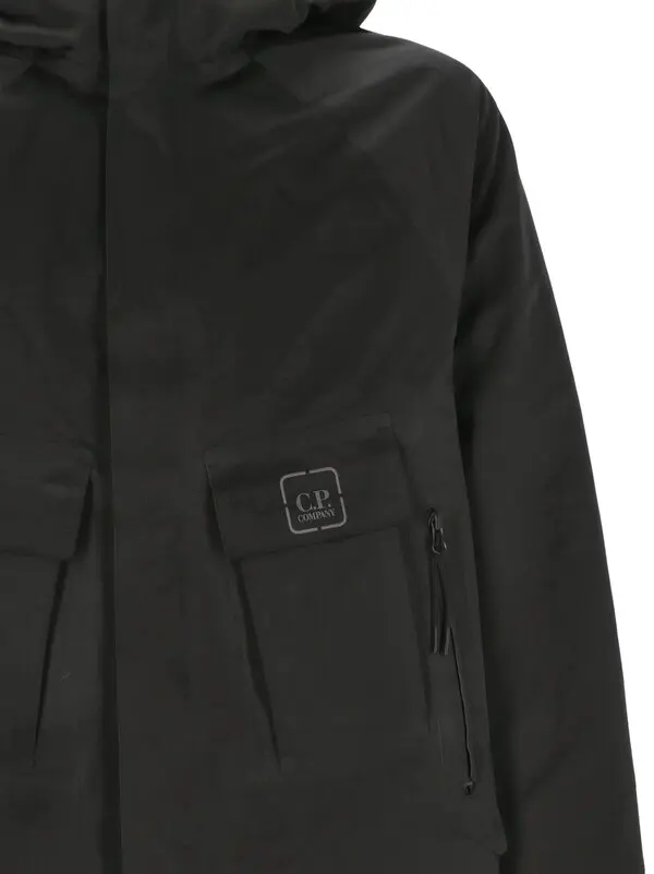 C.P. COMPANY Logo-print Hooded Coat