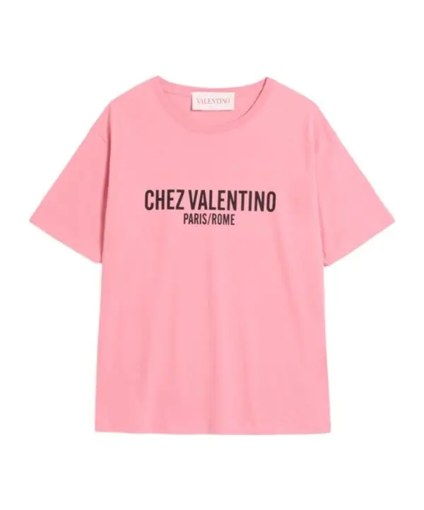 Valentino Garavani Chez -printed Crewneck T-shirt - Pink