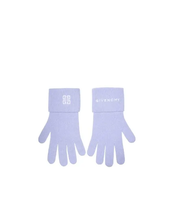 Givenchy Knitted Logo Gloves - Purple