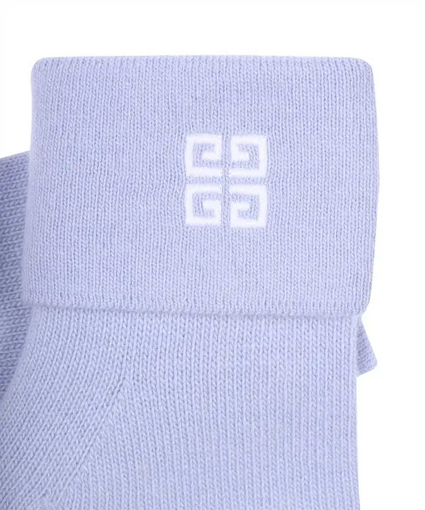 Givenchy Knitted Logo Gloves - Purple