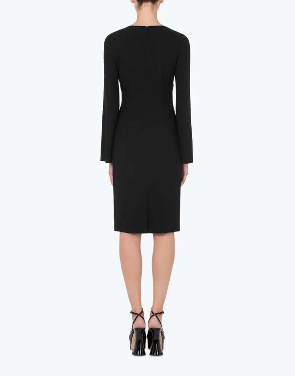 Moschino Smiley Buckled V-neck Dress