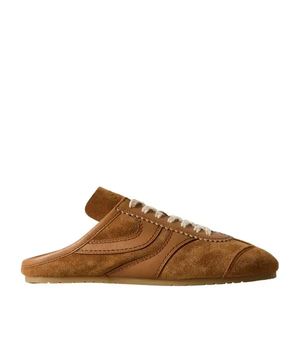 Dries Van Noten Lace-up Backless Slip-on Sneakers - Tan