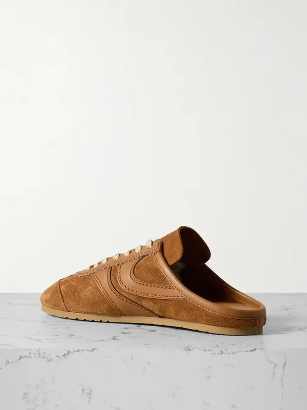 Dries Van Noten Lace-up Backless Slip-on Sneakers - Tan