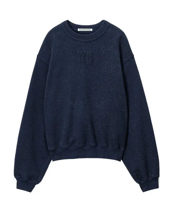 Alexander Wang Stacked Logo Crewneck Sweatshirt