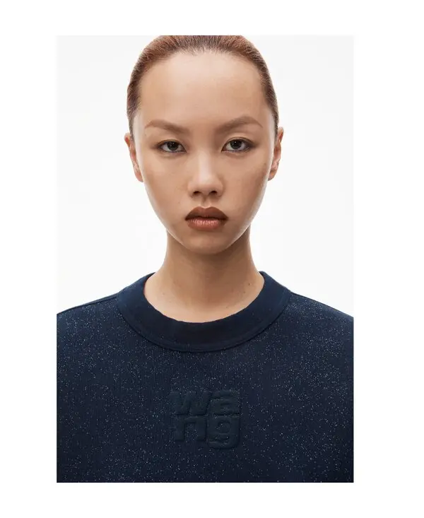 Alexander Wang Stacked Logo Crewneck Sweatshirt