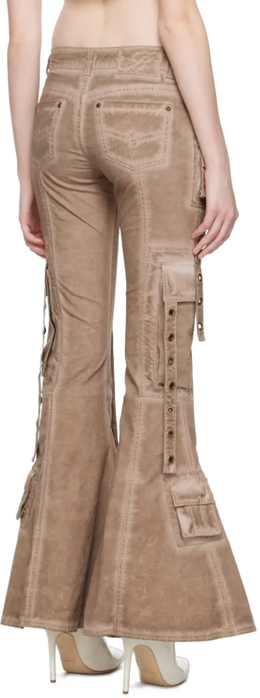 Blumarine Low-rise Flared Cargo Trousers