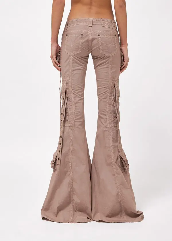 Blumarine Low-rise Flared Cargo Trousers