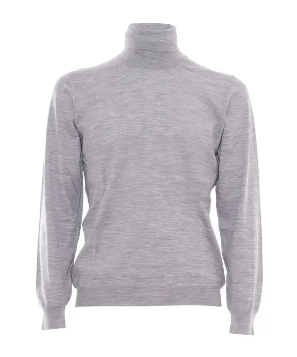 Fedeli Turtleneck Knitted Jumper - Gray