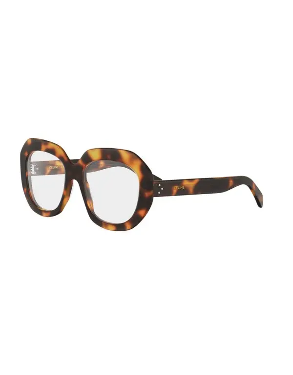 Celine Full Frame Tortoiseshell Eyeglasses - White