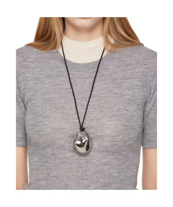 Khaite Medium Lotus Pendant Necklace - Silver