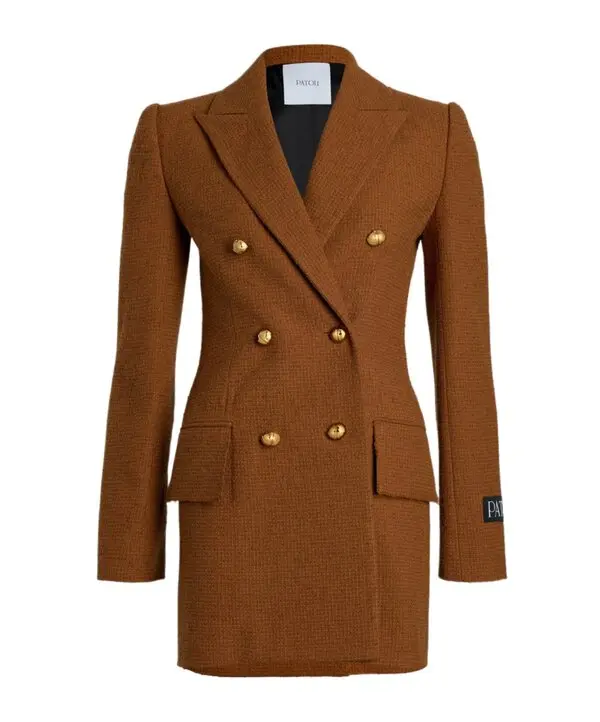 PATOU Double-breasted Long Blazer - Autumn Leaves