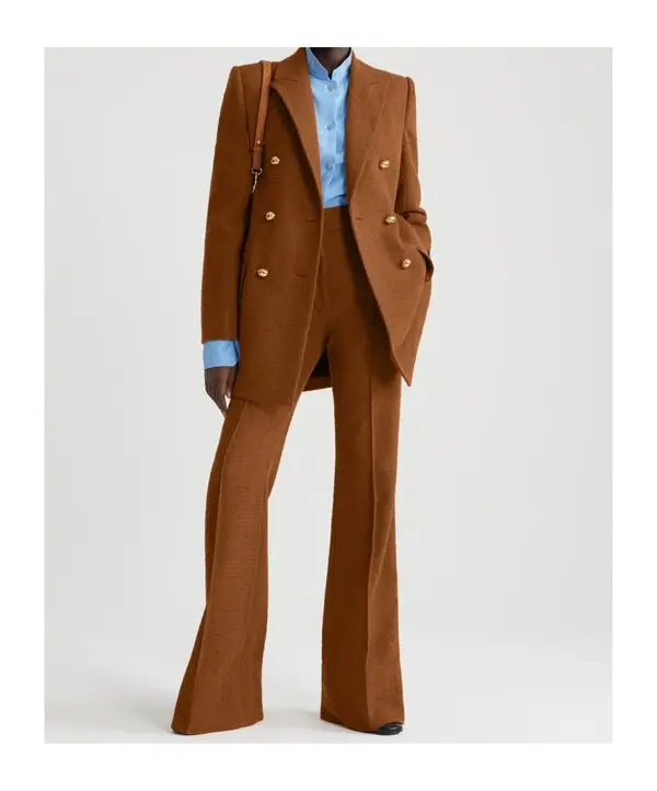 PATOU Double-breasted Long Blazer - Autumn Leaves