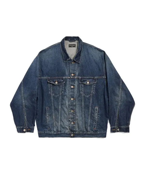 Balenciaga Tape Type Oversized Denim Jacket