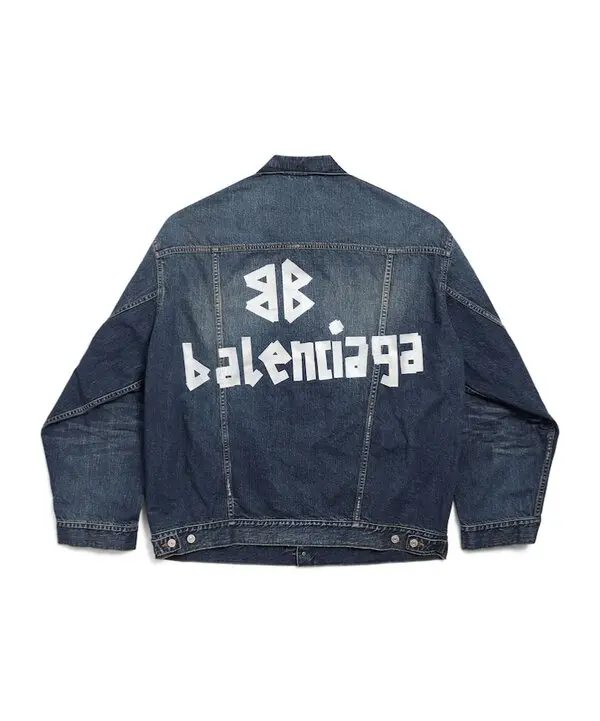 Balenciaga Tape Type Oversized Denim Jacket