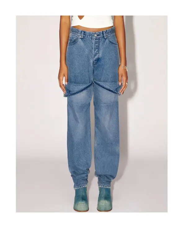 AMBUSH Detailed Mid-rise Straight-leg Jeans - Blue