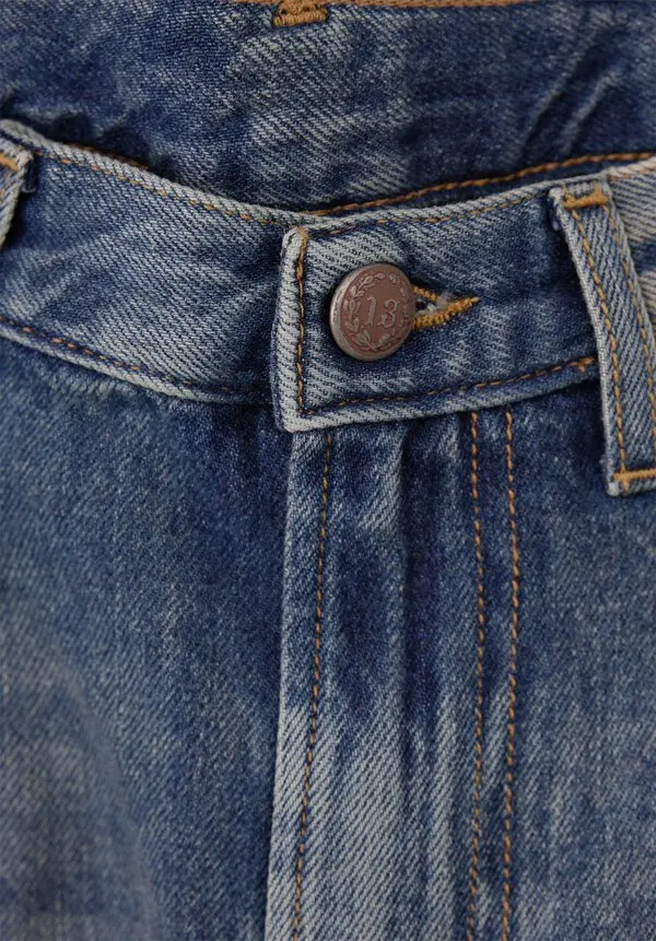 R13 Logo Patch Damon Jeans - Blue