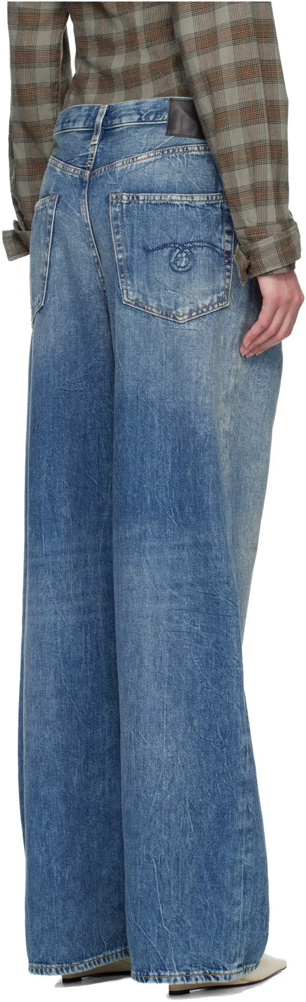 R13 Logo Patch Damon Jeans - Blue