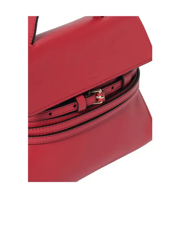 Moschino Tie Me" Nappa Leather Shoulder Bag - Red