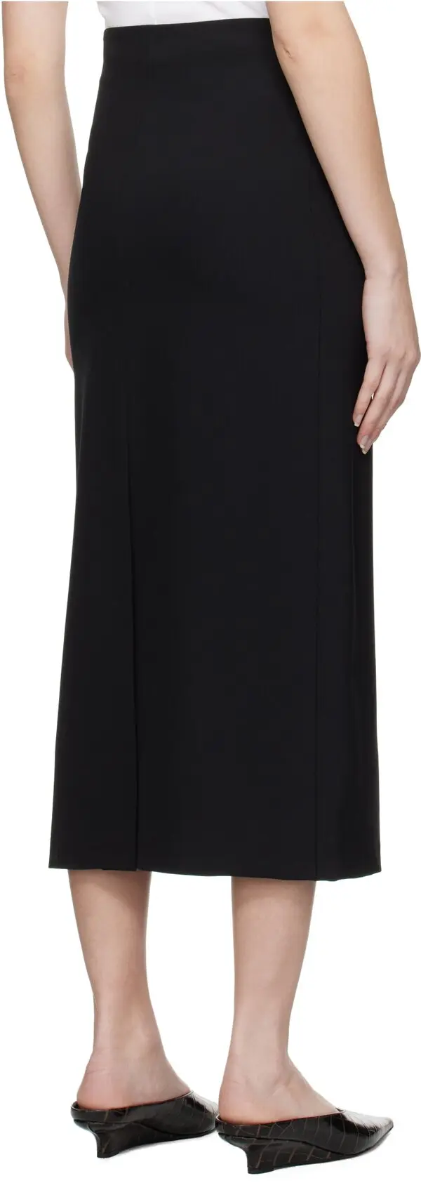 LOULOU STUDIO Midi Pencil Skirt With Side Zippers And Back Slits