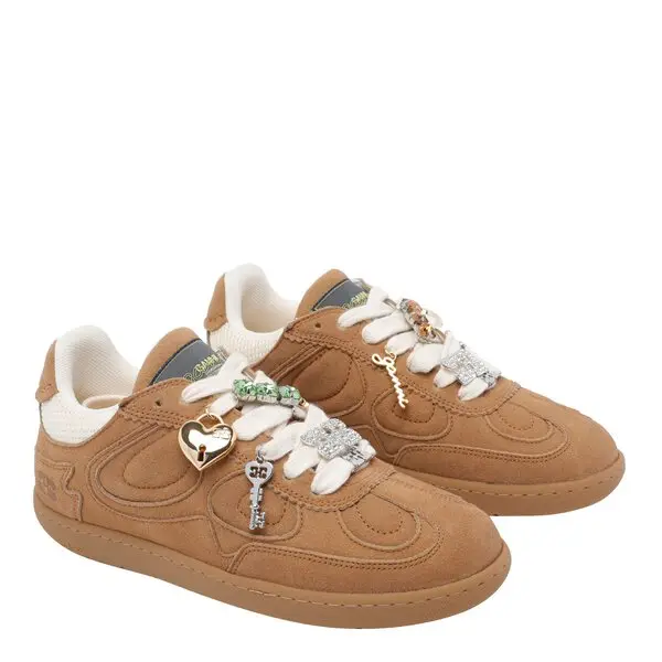 GANNI Embellished Lace-up Sneakers