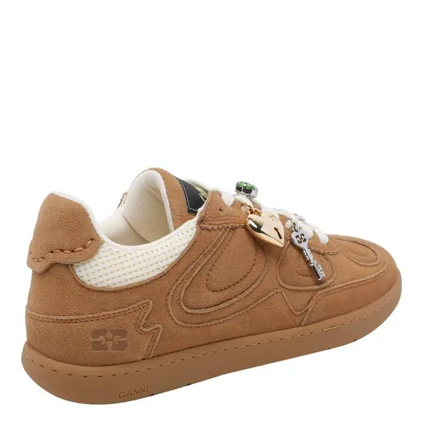 GANNI Embellished Lace-up Sneakers